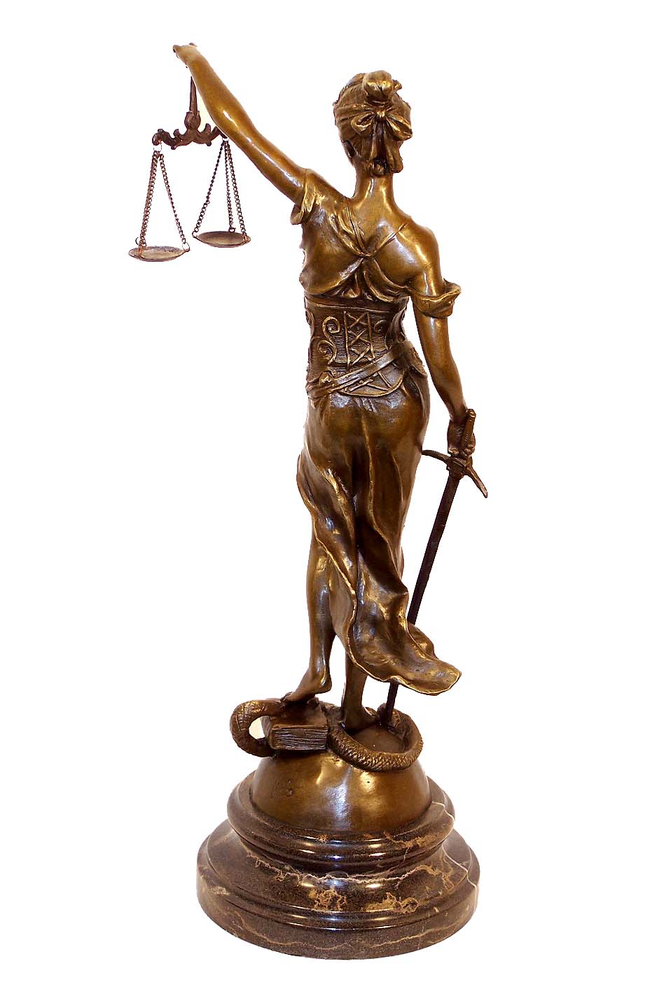 Lady Justice Statue Scales Of Justice Marble Sculpture 34cm-14in ...
