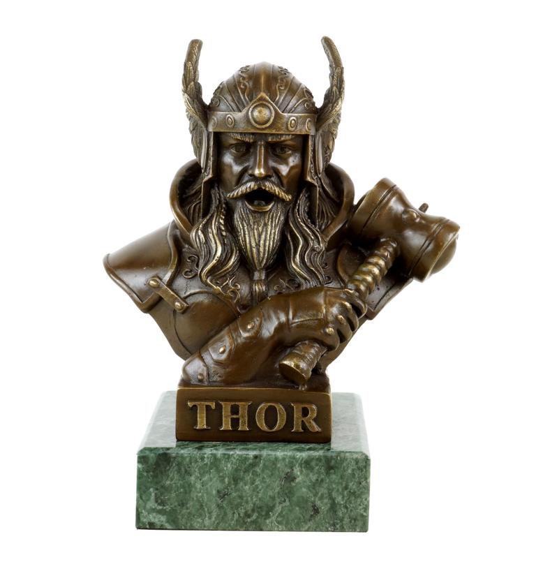 Sculpture Art & Collectibles Norse Mythology Bronze Figurines Thor ...