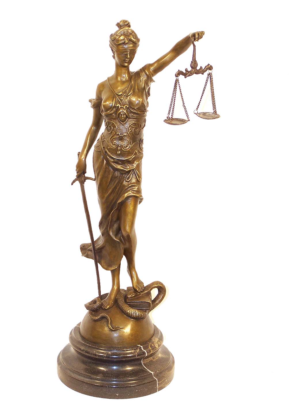 Lady Justice Statue Scales Of Justice Marble Sculpture 34cm-14in ...